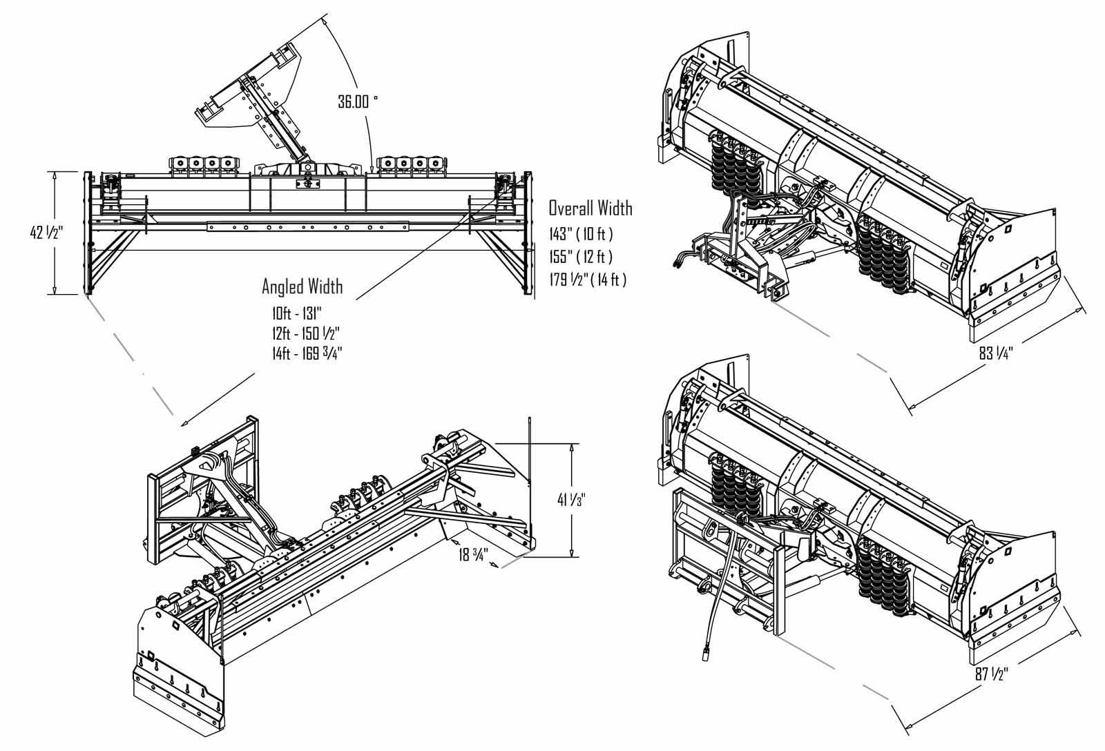 Front Loader Snow Plow | KAGE® Snowstorm | Tractor Snow Plows