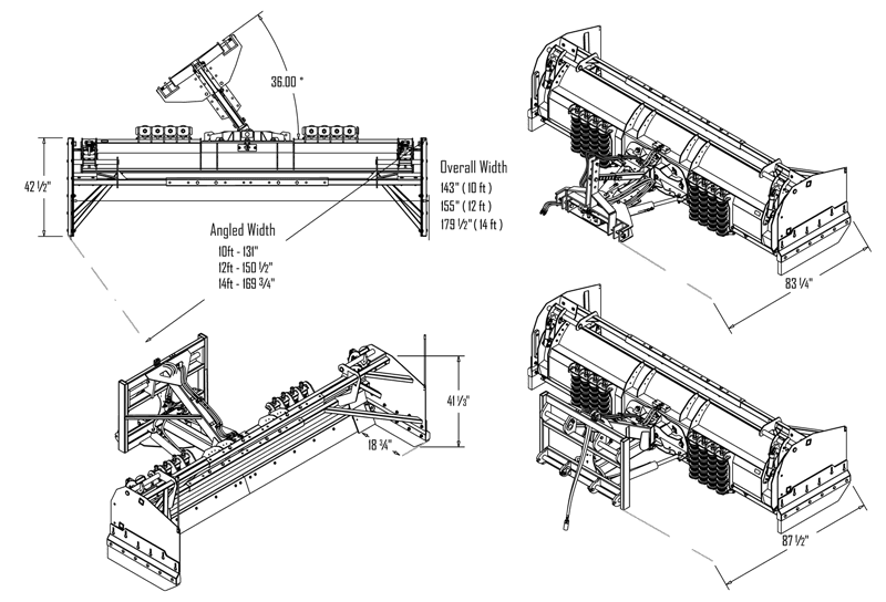 Front Loader Snow Plow | KAGE® Snowstorm | Tractor Snow Plows